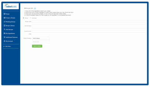 Nutrition Facts Label Maker | Food Products | LabelCalc